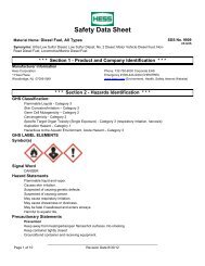 MATERIAL SAFETY DATA SHEET Gasoline, All Grades MSDS - Hess