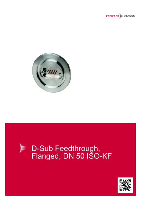 D-Sub Feedthrough, Flanged, DN 50 ISO-KF - Pfeiffer Vacuum