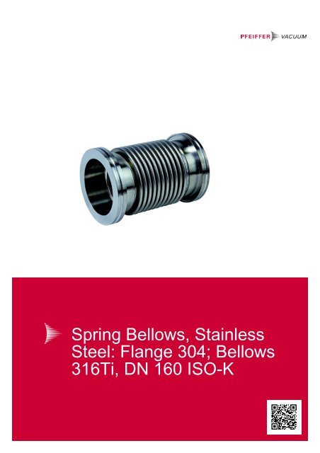 Flange 304; Bellows 316Ti, DN 160 ISO-K - Pfeiffer Vacuum