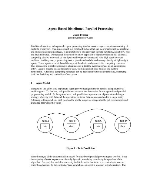 Agent-Based Distributed Parallel Processing - AJANTA Agent-Based Distributed Parallel Processing - AJANTA