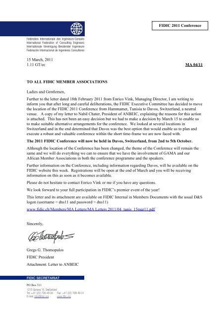 FIDIC Letter - Canada Consulting Engineers
