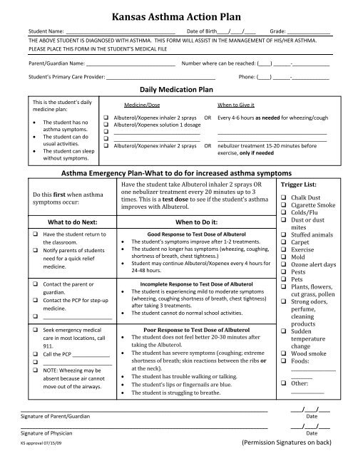 Asthma 504 Form 2023 - Printable Forms Free Online