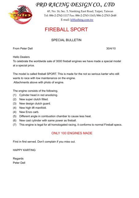 PRD ENGINE PRICE LIST-2007 - Prd.com.tw