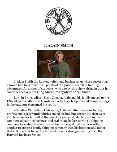 J. ALAIN SMITH - Scinw.com