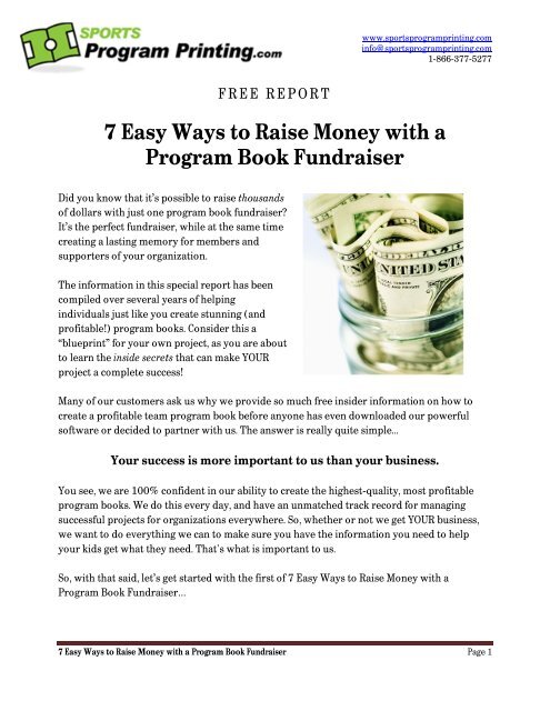 7 Easy Ways to Raise Money with a Program Book Fundraiser