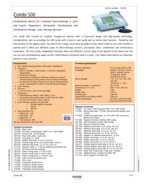 Combi 500 - Sporteka