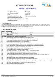METHOD STATEMENT Gas Systems - Vital Energi