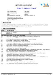 METHOD STATEMENT Fire Alarm System - Vital Energi