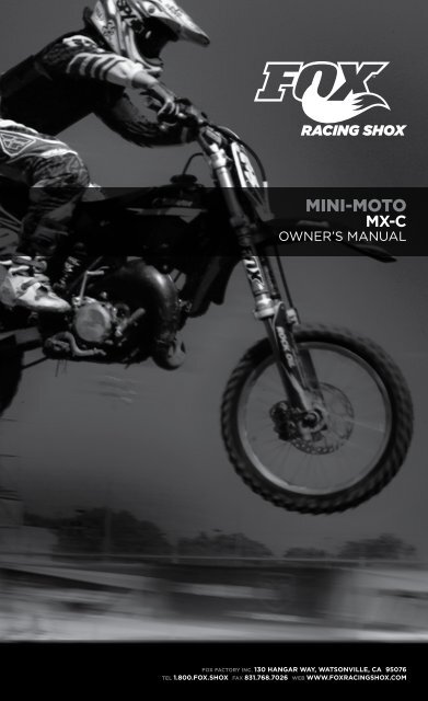 MINI-MOTO MX-C Owner's Manual - Fox