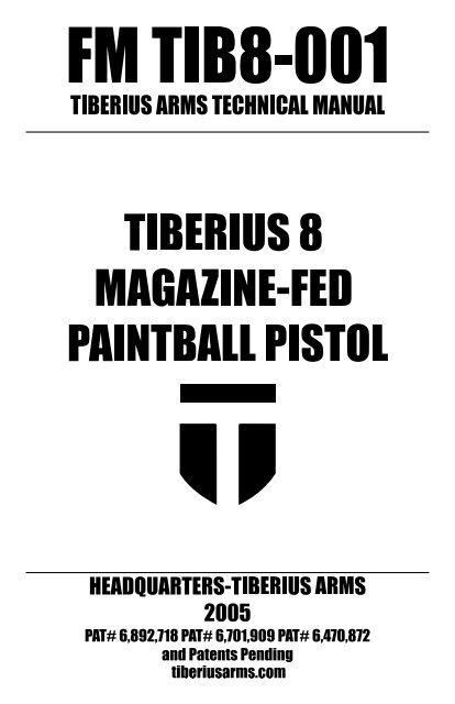 Tiberius T8 Manual - Claymore Paintball