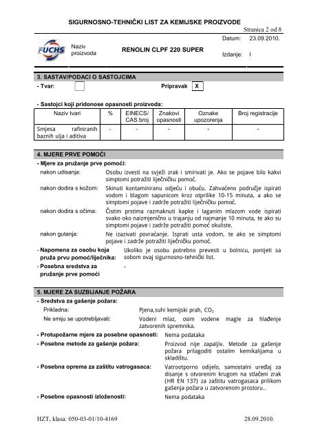 SIGURNOSNO-TEHNIČKI LIST