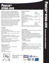 Data Sheet / Installation Guidelines - Proflex Products Inc.