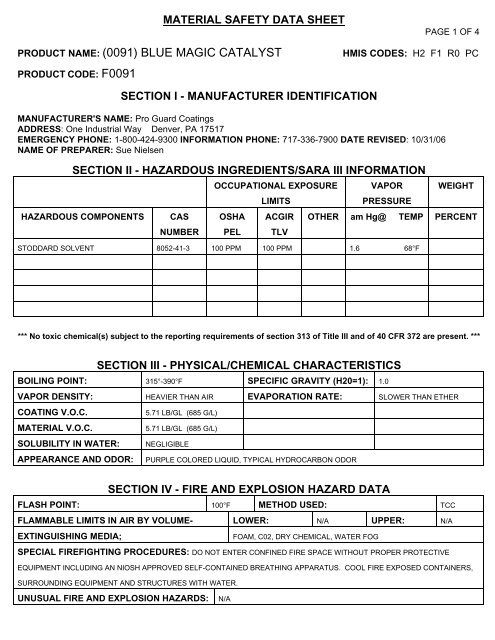 F0091 - Pro Guard Coatings