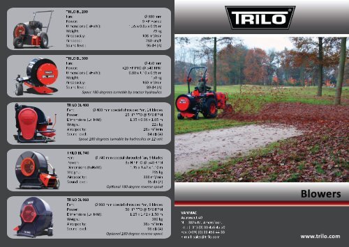 Trilo BL960 Blower - Vanmac.nl