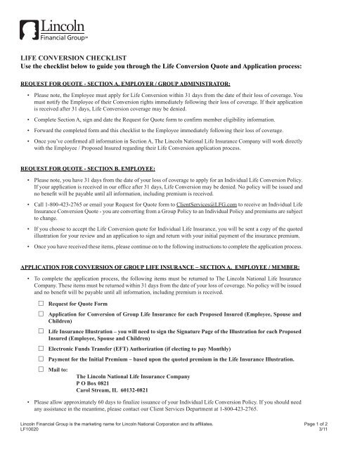 Voluntary Life Conversion Request Form - Western Area Schools ...
