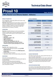 TECHNICAL DATA SHEET Prosil 40 ... - Admil Adhesives
