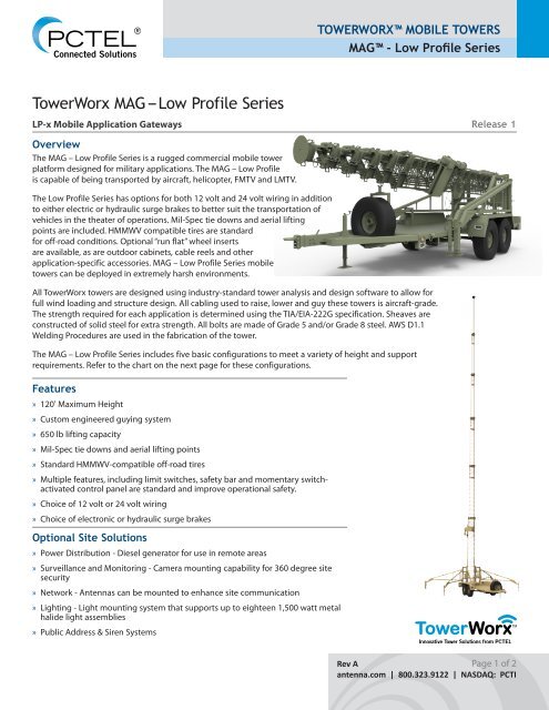 Product Datasheet - PCTEL | Antenna