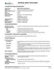 MATERIAL SAFETY DATA SHEET - MSDS - Bostik, Inc