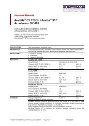 ARATHANE® CY 8877 Resin ARADUR® HY 8877 ... - Krayden, Inc.