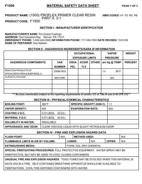Primer MSDS Safety Data For Ammonia PDF Ammonia Oxygen, 60% OFF