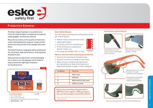 Protective Eyewear - ESKO Safety Products