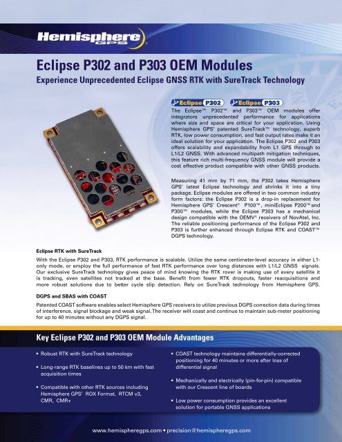 Eclipse P302 and P303 OEM Modules - Hemisphere