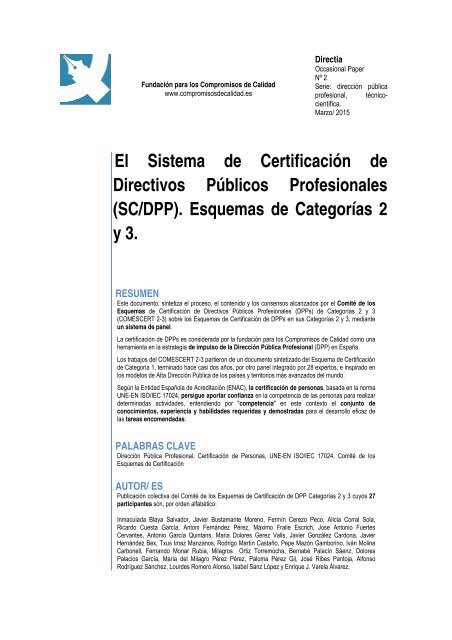 DIRECTIA OP_N_02. Los Esquemas de Certificación DPP C2 y C3