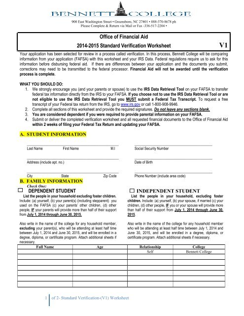 Std Worksheet