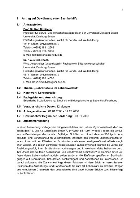 Projektantrag - Willkommen auf den Seiten des Fachgebiets ...