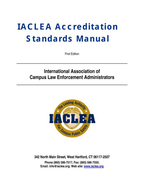 IACLEA Accreditation Standards Manual