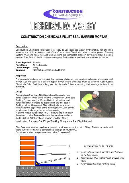 Fillet Seal Technical Datasheet - Construction Chemicals (UK) LTD.