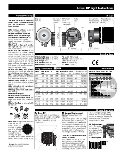Lowel Lights Parts | Shelly Lighting