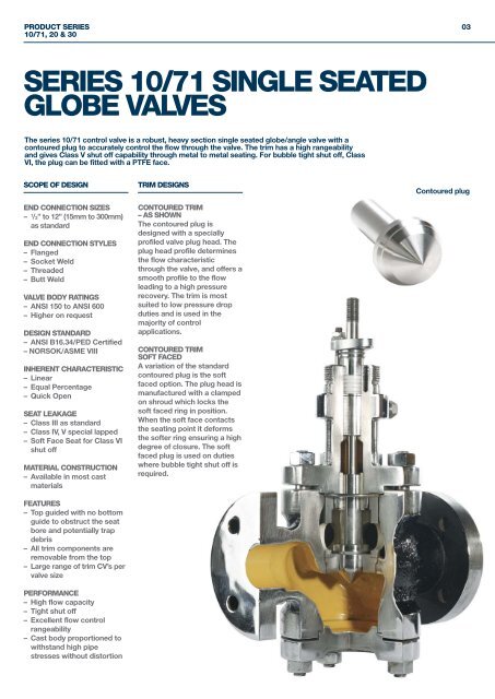 PRODUCT SERIES 10/71, 20