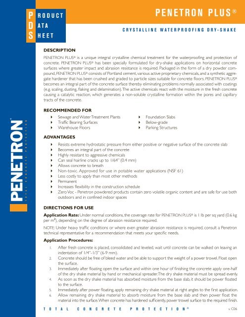 PENETRON PLUSÂ®