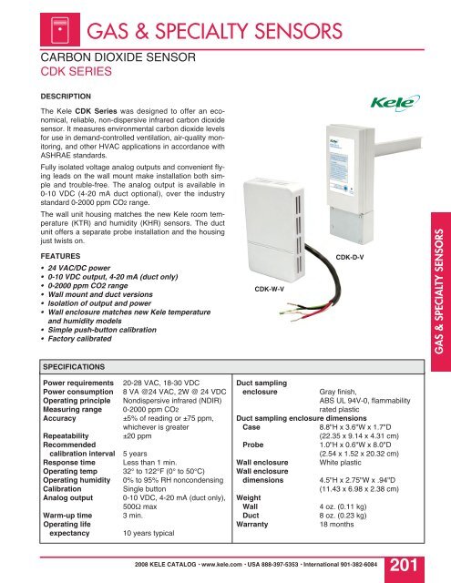 CARBON DIOXIDE SENSOR - Kele