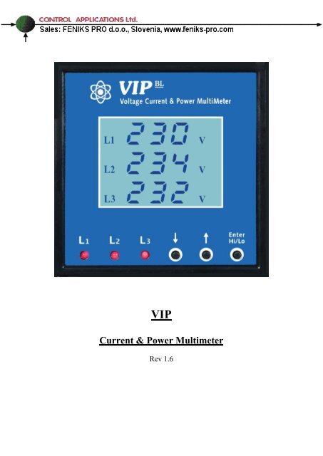VIP Manual.pdf - Elnet best Power and energy quality meters