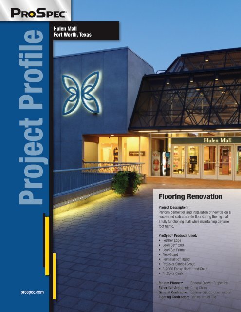 View the Project Profile - Prospec