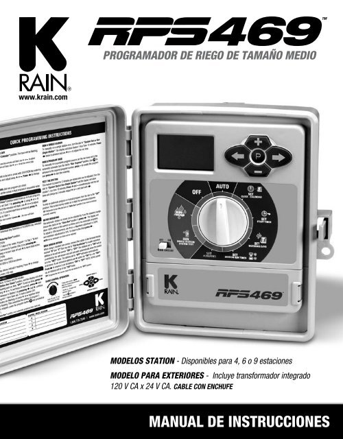 MANUAL DE INSTRUCCIONES - K-Rain