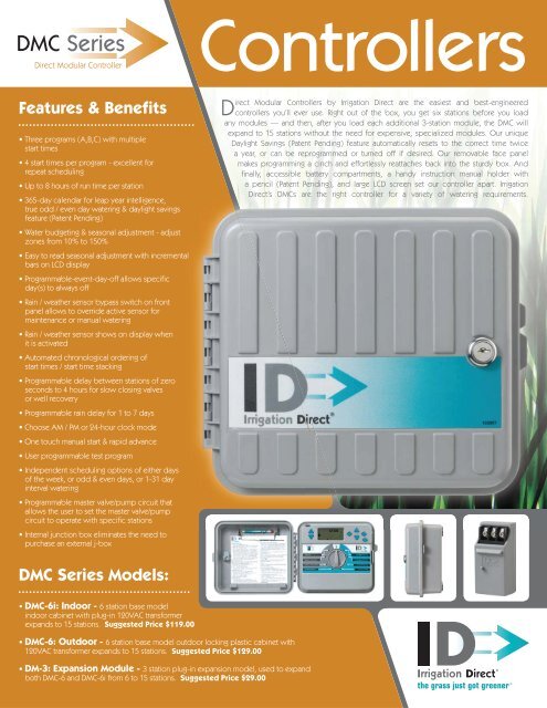 Irrigation Direct DMC Controllers Specsheet