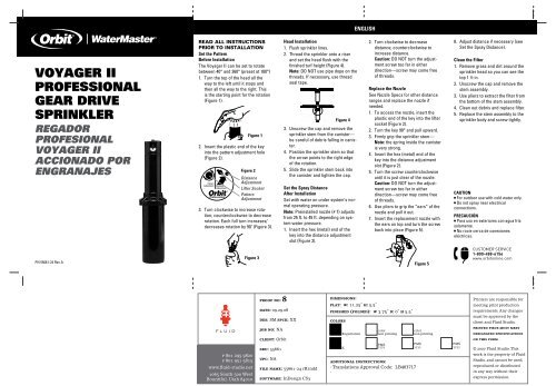 Orbit WaterMaster 55661 Voyager II Professional ... - Irrigation Direct