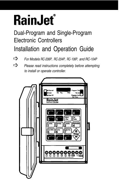 RainJet Hydro-Rain RC204-6-104-6-p Controller ... - Irrigation Direct RainJet Hydro-Rain RC204-6-104-6-p Controller ... - Irrigation Direct