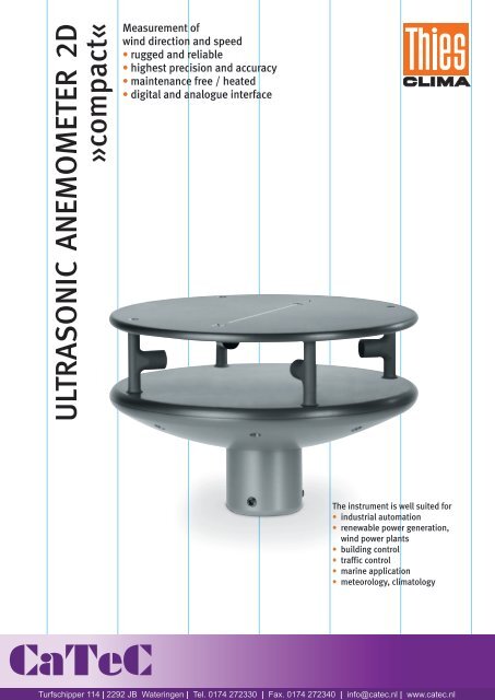 ULTRASONIC ANEMOMETER 2D Â»compactÂ«