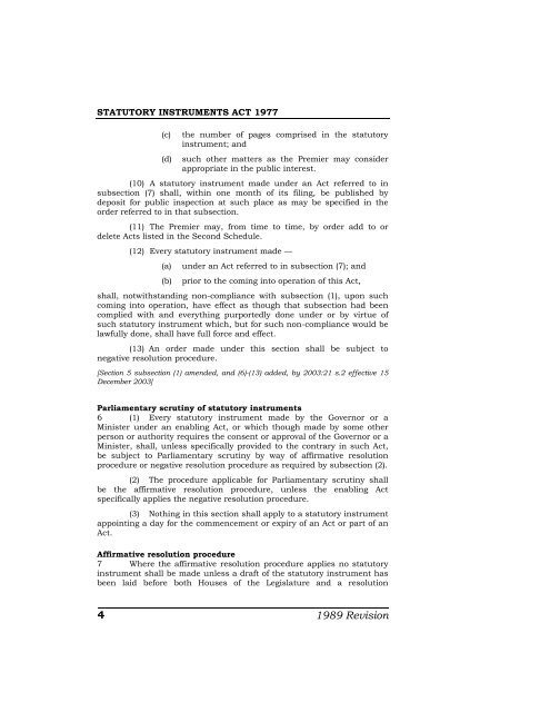 STATUTORY INSTRUMENTS ACT