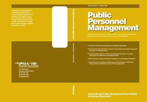 IPMA PPM Cover Winter 09.qxp - International Personnel ...