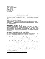 LIGHT DUTY JOB OFFER LETTERS
