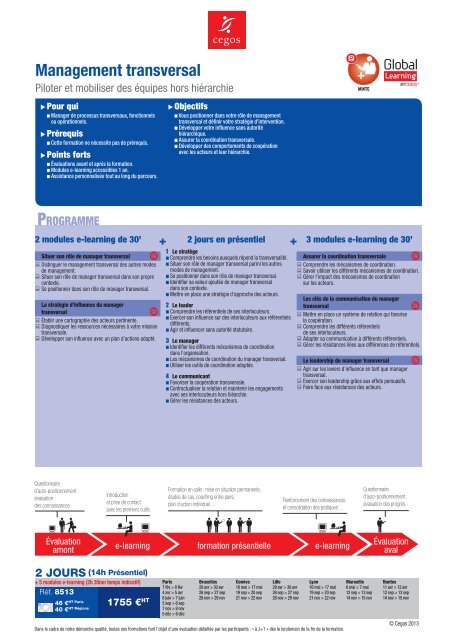 Management transversal - Cegos