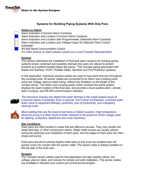 Systems for Building Piping Systems With Drip Pans - INDUSTRIAL ...