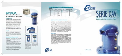 DAV-MS-SA - Dorot Control Valves