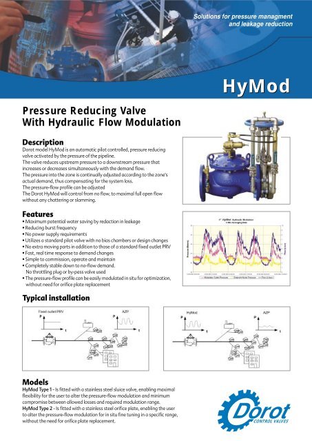 Dorot Pressure Reducing Valve With Hydraulic Flow Modulation ...