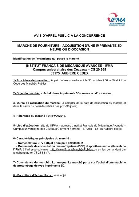 1-AAPC-Imprimante 3D - IFMA